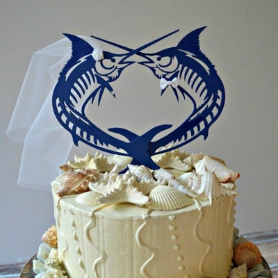 Sailfish-marlin-fish-sport Fishing-wedding-cake Topper-beach ...