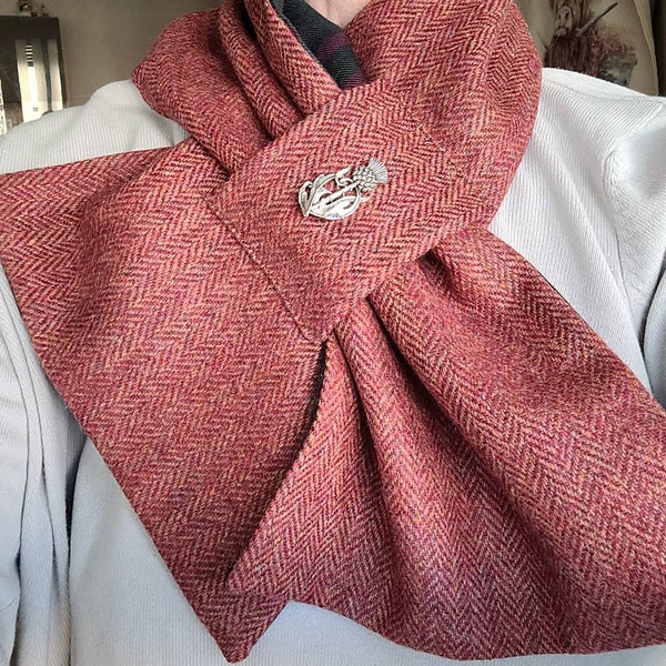 Harris Tweed® Scottish 100% Wool Tweed Scarf. Cowl. Neck Warmer. Tweed ...