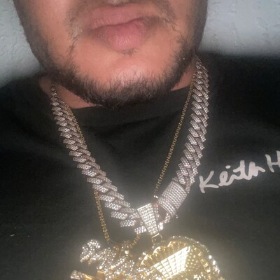 Iced Bling Out Hip Hop Jumbo Large XL Gold/ White Gold Plated - Etsy