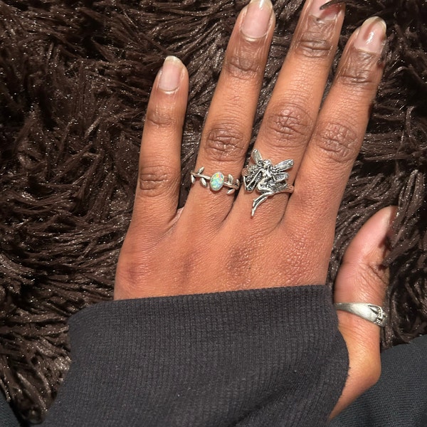 Beautiful Sterling Silver Ring With Faerie Fairy Design - Etsy