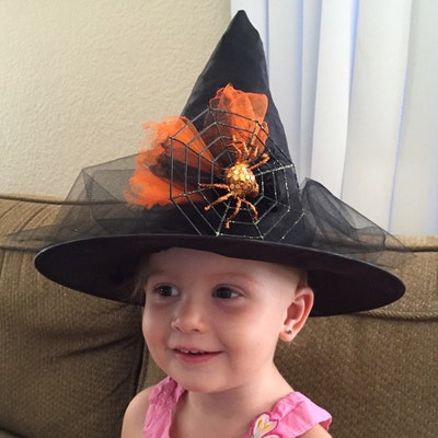Little Girls Costume Witch Hat Girls Costume Witch Hat Halloween Witch ...