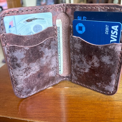 Custom Minimalist Handmade Leather Wallet BM Mercury Patchwork Exotic ...