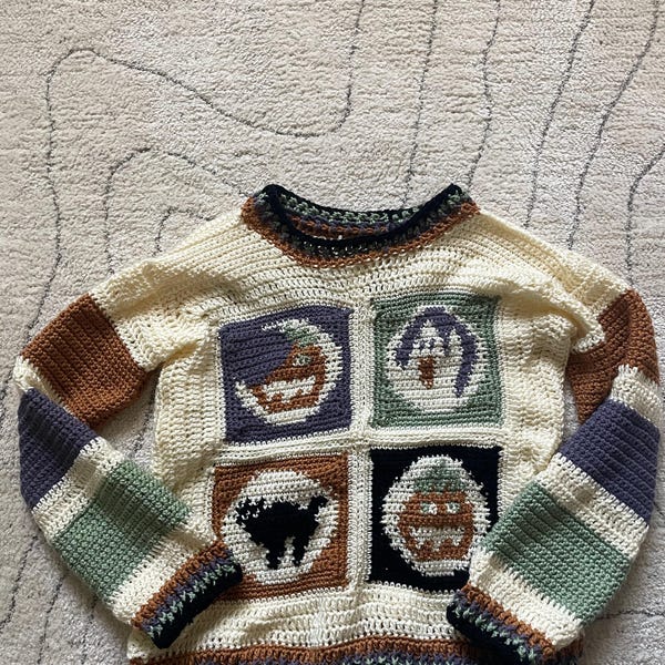 Flower Power Crochet Sweater Pattern - Etsy