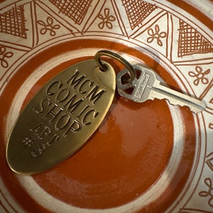 Custom Brass Tag Round Brass Tags Hotel Key Chains Key - Etsy