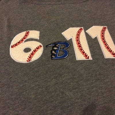 Applique Baseball Numbers With Stitches 0 Through 9 Applique - Etsy