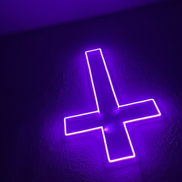 Cross Neon Sign LED Cross Sign Light Neon Cross Light Red Neon Cross ...