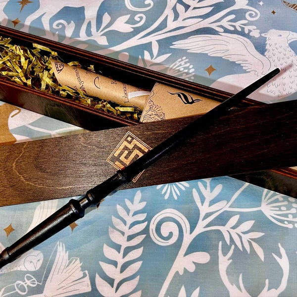 Botanical Wooden Wand Bronze Leaf a Magical Gift for True Legacy ...