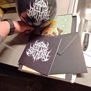 Heavy Metal Happy Birthday Card Death Metal Gift - Etsy UK