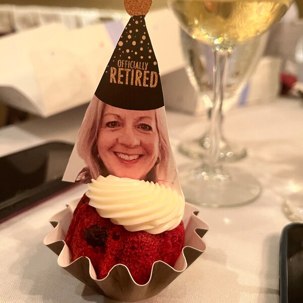 Personalized Face Cupcake Toppers, Retirement Photo Cupcake Toppers ...