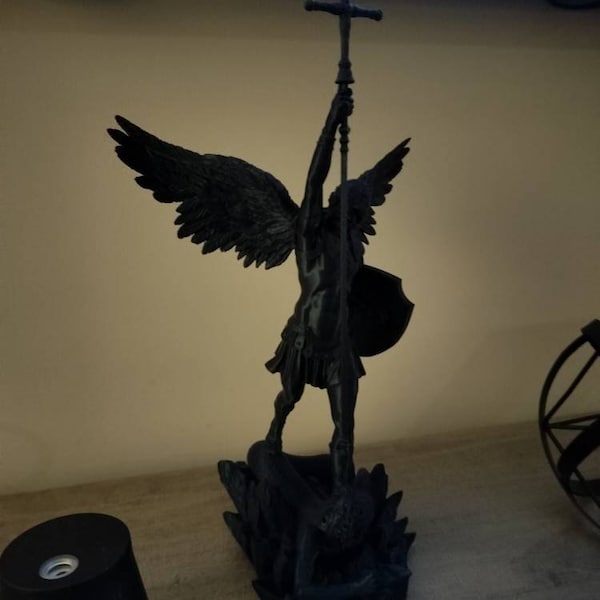 St. Michael the Archangel Statue/detailed Masculine St. Michael Statue ...