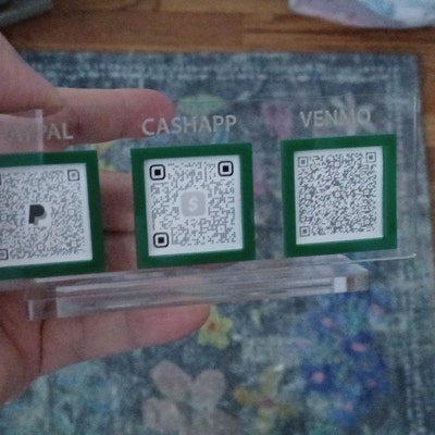 QR Code Sign MINI / Social Media Sign Single With 1 to 4 Codes / SIZE ...