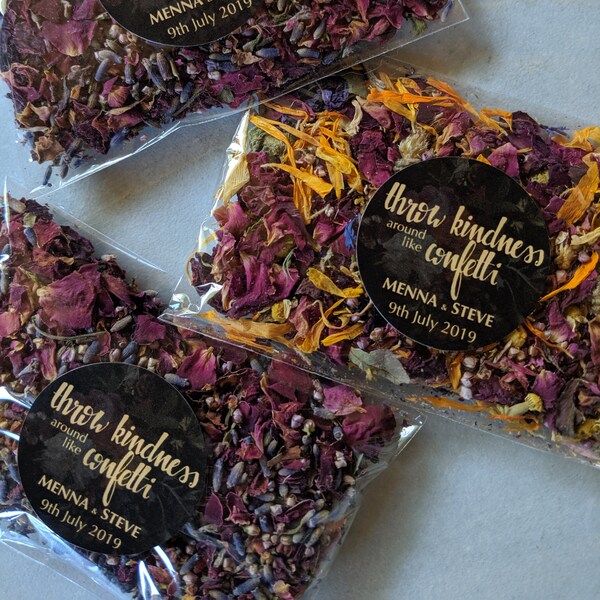 Natural Confetti Envelopes - Wedding Confetti Biodegradable Packets ...