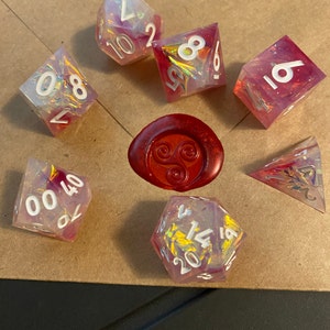 Jungle Fire Dice Set Sharp Edge Resin Dice for D&D / - Etsy