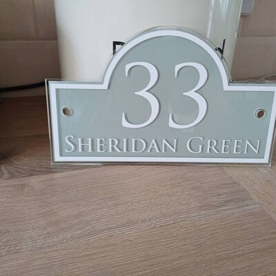 Traditional House Number Signs & Address Plaques in Sage Green - Etsy