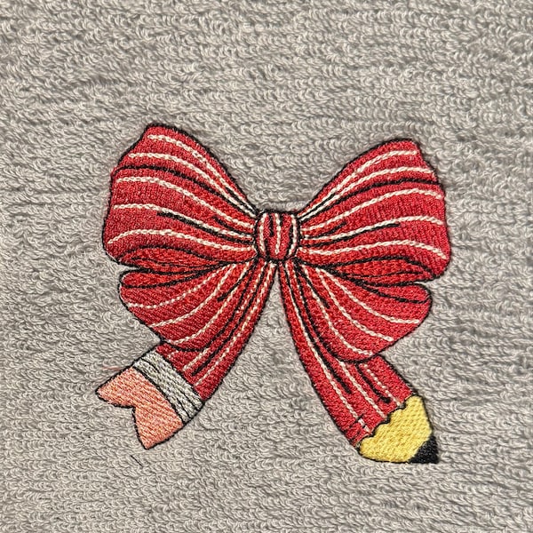 Pencil Bow Embroidery Design, 3 Sizes, Instant Download - Etsy