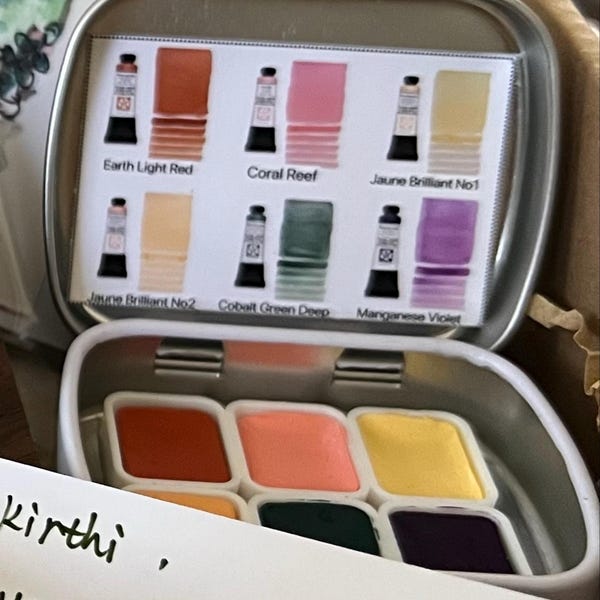 5 Granulating Kuratake Watercolor | Repackaged Mini Paint Trial 0.5ml ...