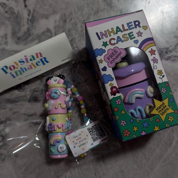 Inhaler With Clay Case and Neck Lanyard “holys Home Design” - Etsy