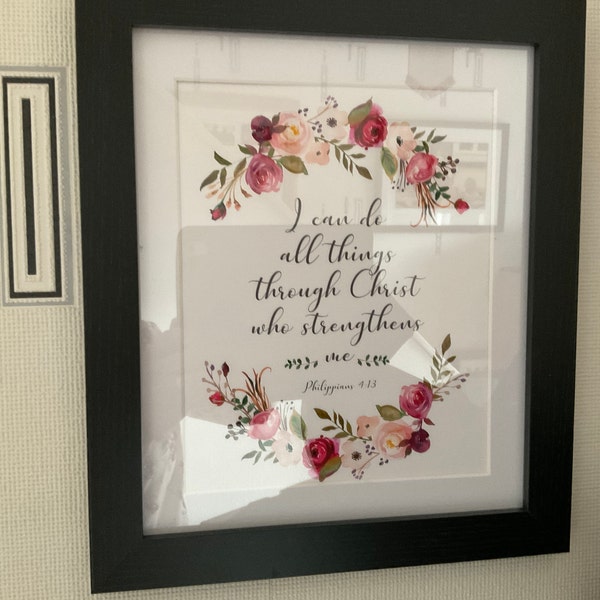 I Can Do All Things Scripture Wall Art, Philippians 4 13 Scripture Art ...