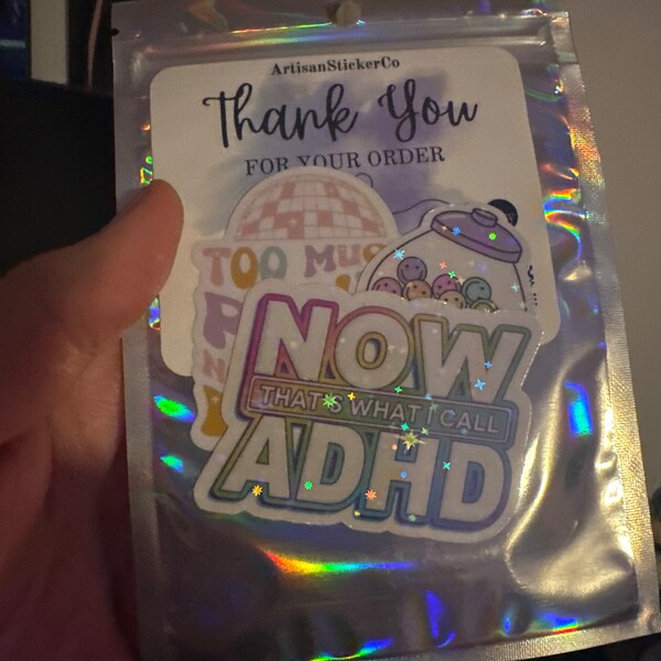 NOW That’s What I Call ADHD Sparkly Sticker, Y2K Adhd Sticker, Laptop ...