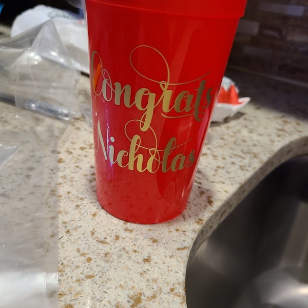 Graduation Cap Printed Party Cups, Tassel Cup Party Favors, Class of ...