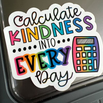 Math Teacher Sticker Pack PEMDAS Calculate Kindness - Etsy