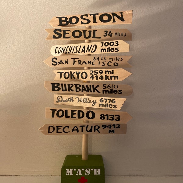 Mash 4077th Miniature Sign Post Mash 4077 - Etsy