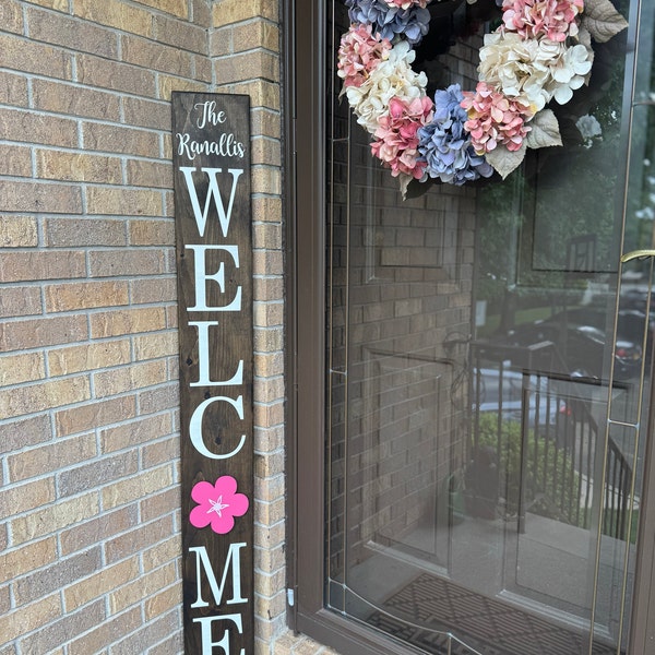 WELCOME Sign With Interchangeable Designs / Personalized WELCOME Sign ...