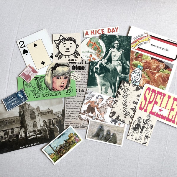 Small Vintage Paper Ephemera Pack: 20 Mixed Pieces for Craft. Scrap ...
