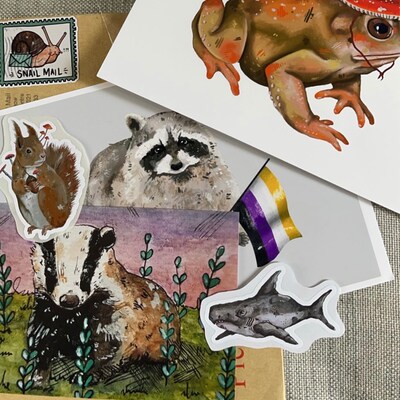 Strawberry Toad Art Print Fruit Drawing Frog Lover Art - Etsy