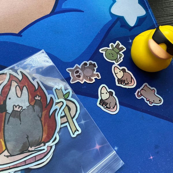 RAT Stickers Waterproof Holographic Stickers, Rat Sticker, Derpy ...