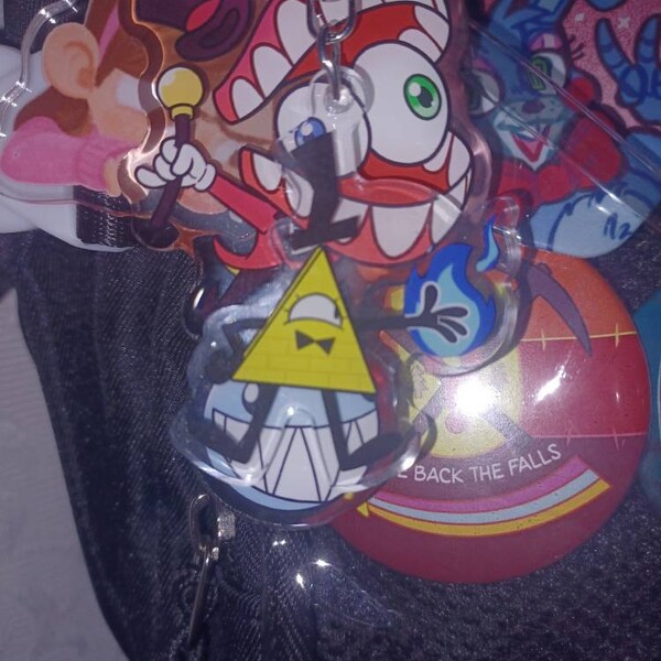 Bill Cipher Keychain - Etsy