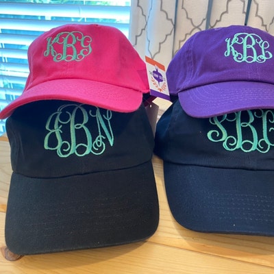 Ladies' Monogram Baseball Cap Monogram Hat Monogram Cap Summer Beach ...