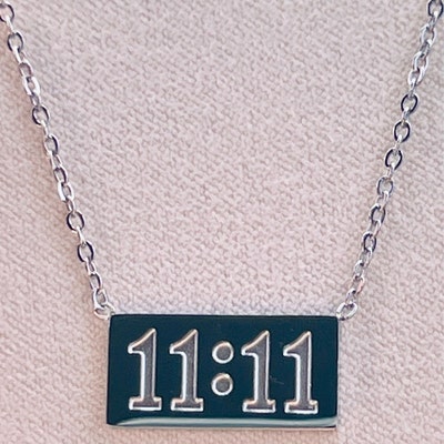 Gold Angel Number 11:11 Necklace 18k Gold 1111 Angel Number Pendant ...