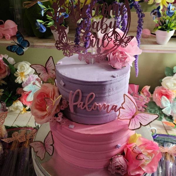 Cake Charm | Custom Acrylic Name Plate | Baby Shower Cake Decor | Cake ...