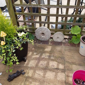Stone Garden Large Rustic Pair of Millstones Millstone Grindstone ...