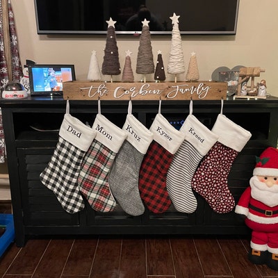 3D Personalized Stocking Holder Box, Mantel Decor, Fireplace Decor ...