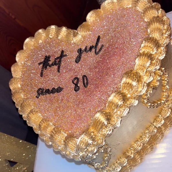 That Girl Since Year Cake Topper Flat-lay Cake Topper Vintage Heart ...