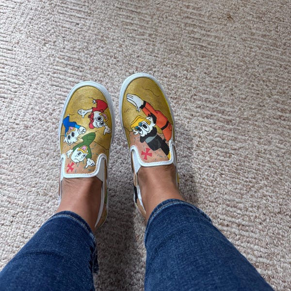 Super Mario Custom Vans - Etsy