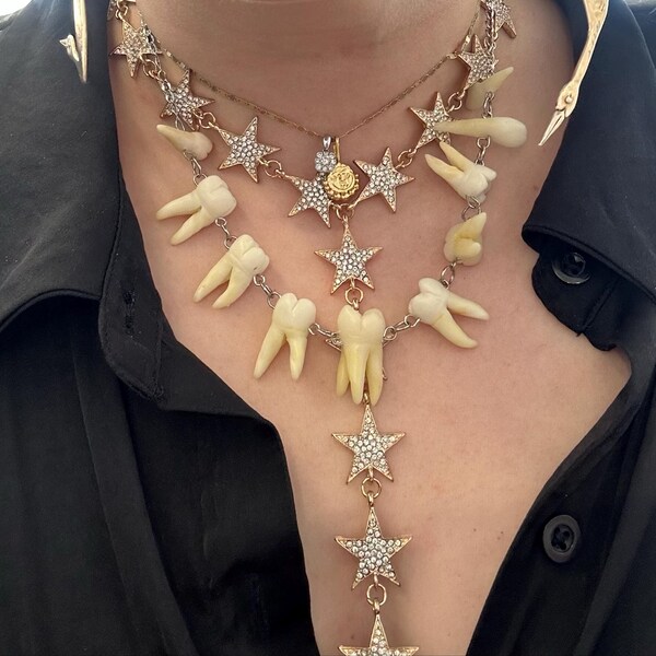 Gothic Teeth Earrings, Dangling Human Tooth, Handmade Molars, Oddities ...