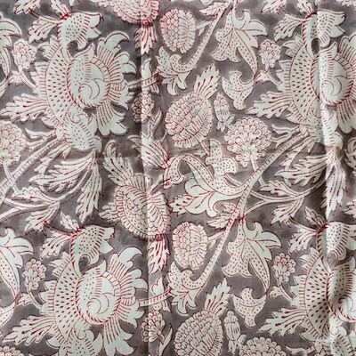 Mughal Print Soft Cotton Block Print Indian 100% Pure Cotton Cloth ...