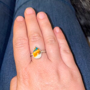 Elegant Rectangle Cushion Cut Aqua Blue Chalcedony Boho Ring | Etsy