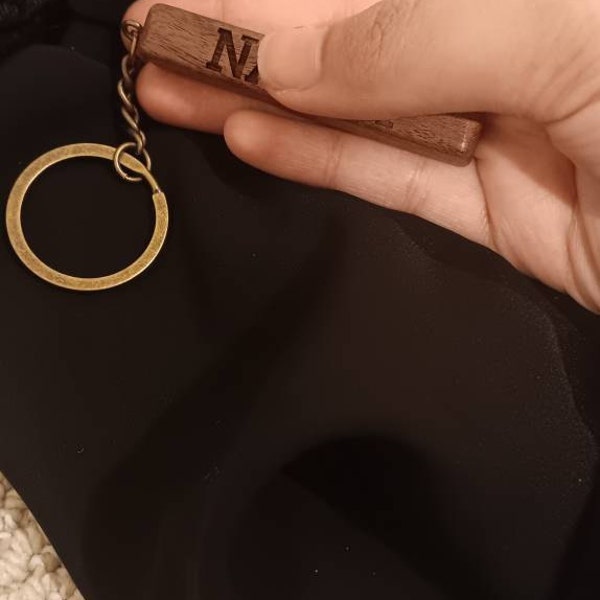 Personalized Keychain, 4 Sided Bar, Custom Engraved Keychain, Drive ...