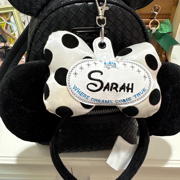 Mouse Ear Strap | Personalized Ear Saver | Ear Fob | Cast Member Badge ...