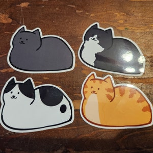 Cat Loaf Vinyl Stickers Tabby Tuxedo Tortie Calico and - Etsy