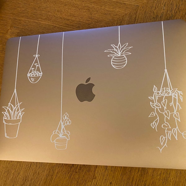 5 Hanging Plant Decals | Vinyl Decal/sticker - Etsy