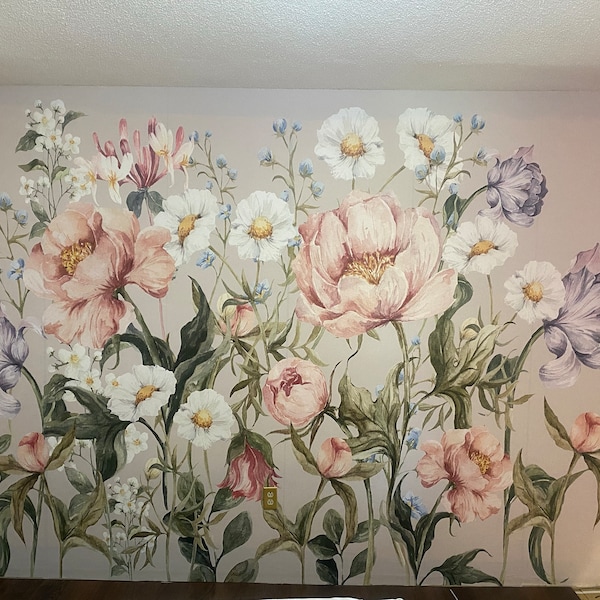 Large Scale Floral Wall Mural - Midsummer Dream, Removable Wallpaper - Etsy