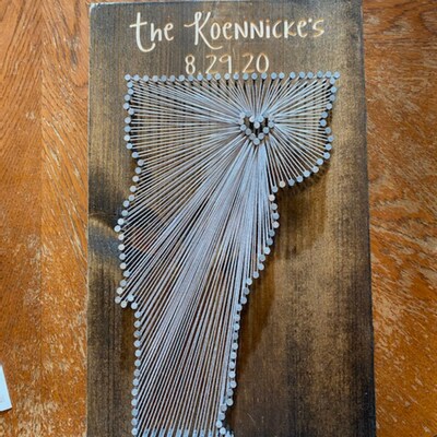 Vermont String Art, Vermont Decor, State String Art, Vermont Nail Art ...