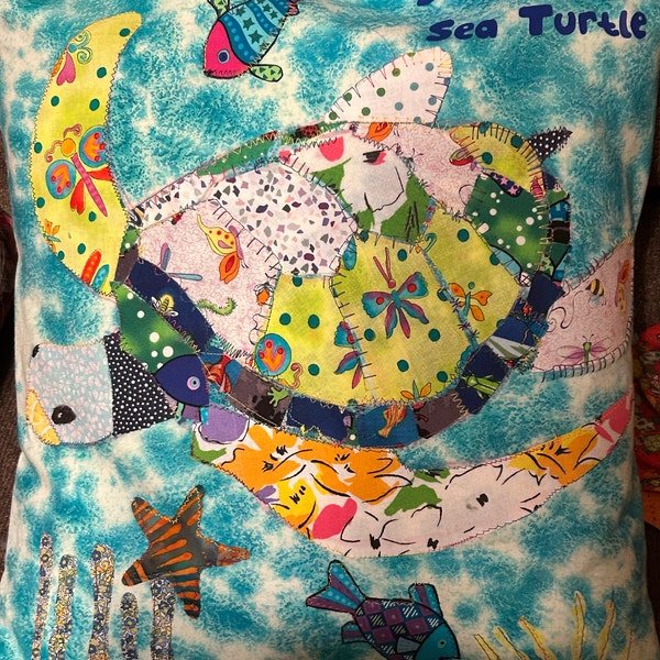 Sea Turtle Applique Pattern: Snappy Water Creature Quilt Project (PDF ...