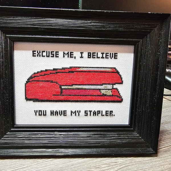 Red Stapler Counted Cross Stitch Pattern Instant Download - Etsy