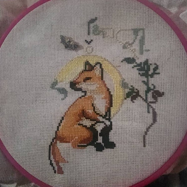 Art Nouveau Fox - Fancy Fox - Floral Arrangement - Forest Cross Stitch ...